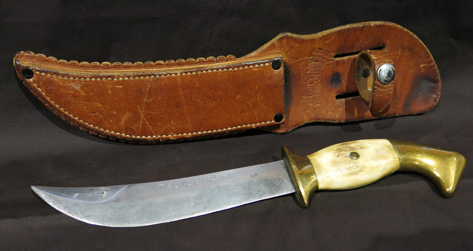 Large Us Ww2 L Baker Custom Fighting Knife Combat Dagger